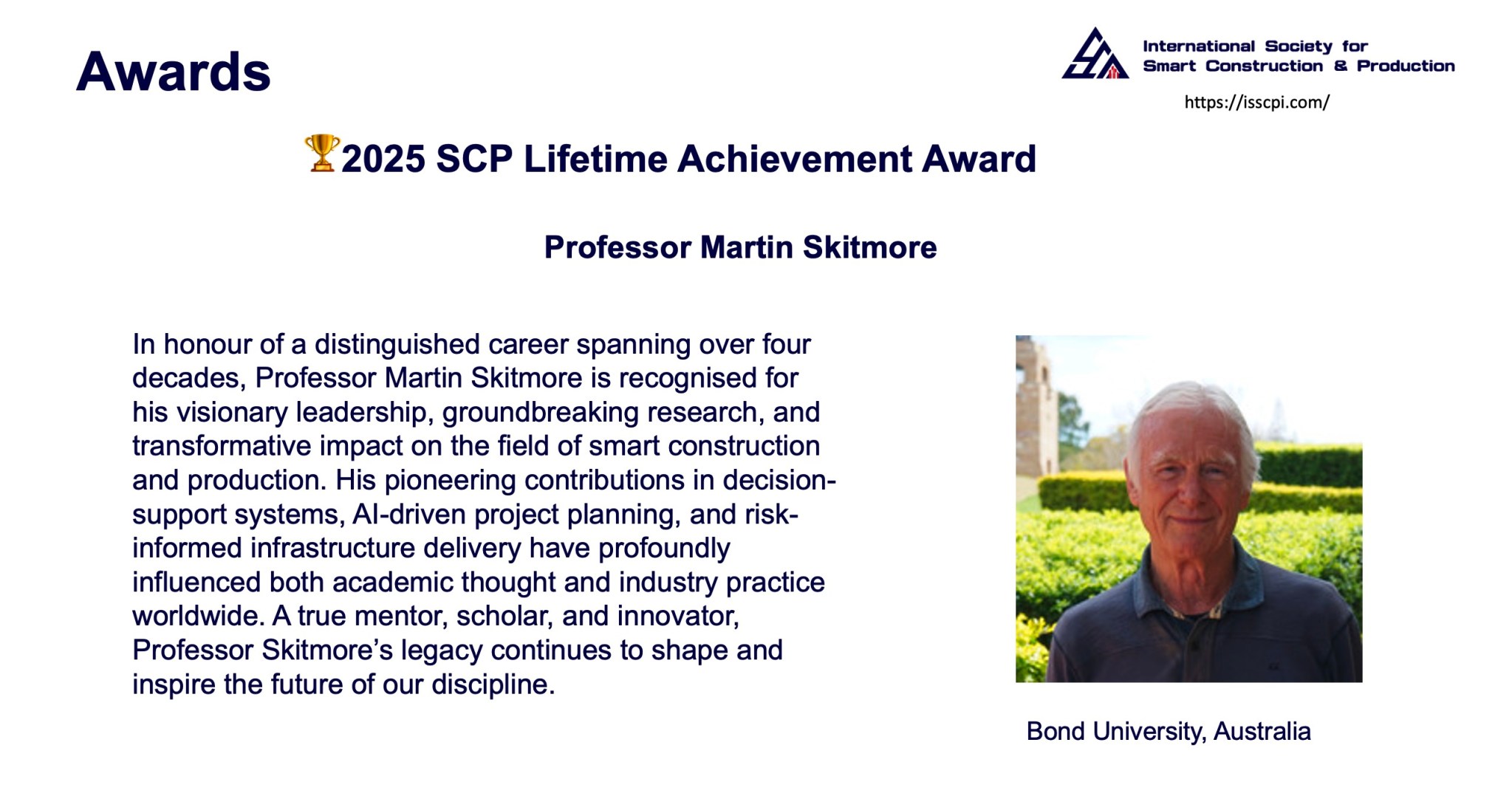 2025 SCP Award Ceremony – Smart Construction and Production