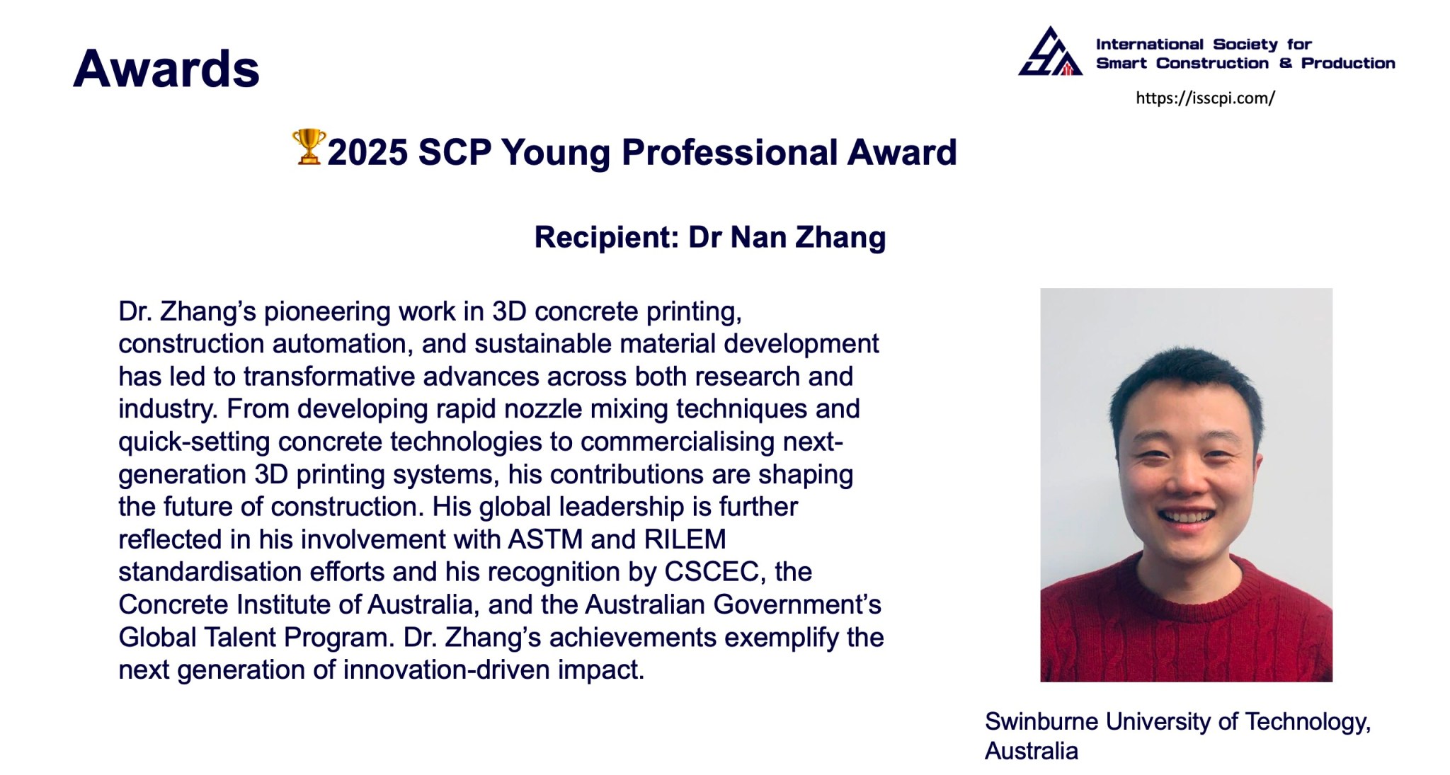 2025 SCP Award Ceremony – Smart Construction and Production
